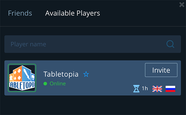 Starting Games and Inviting Players – Tabletopia
