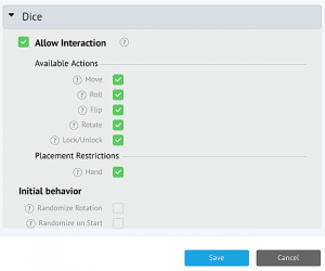Customizing Object Behaviors – Tabletopia